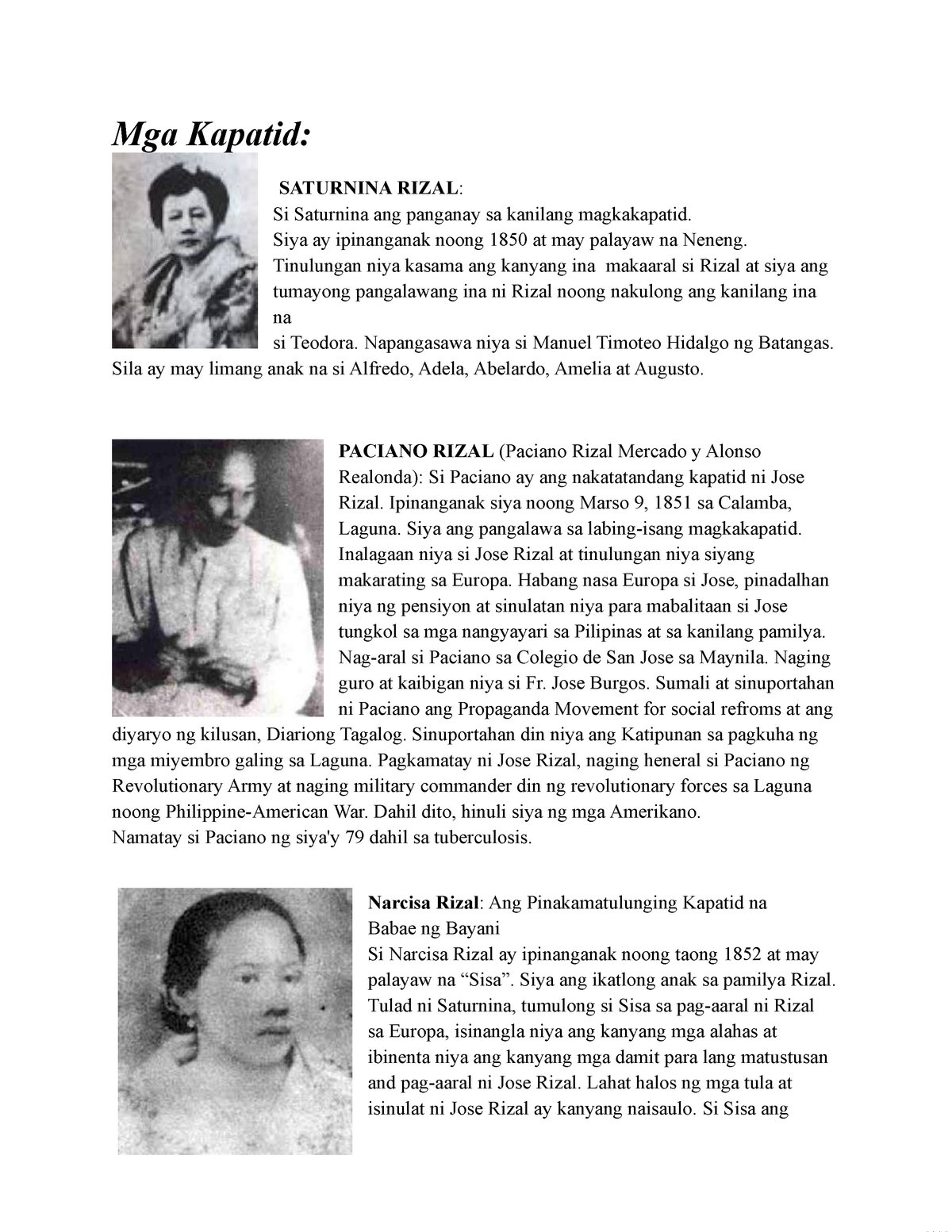 Mga Kapatid Ni Rizal Mula Panganay Hanggang Bunso Explained - Top CNN News